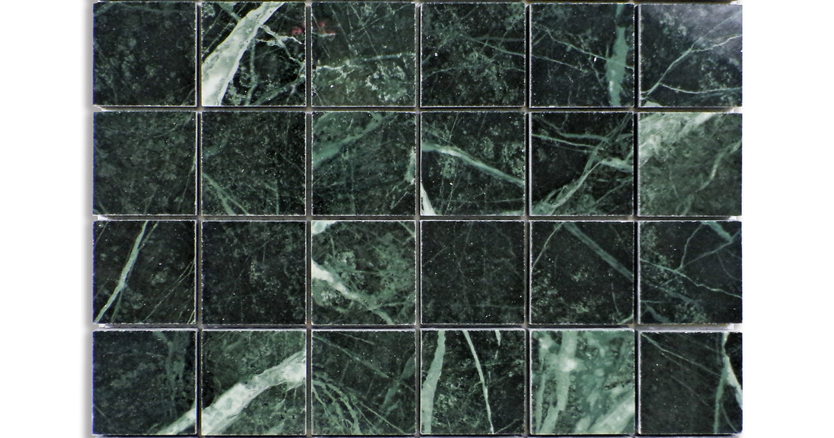 Tele Di Marmo Revolution Verde St Denis 2" Square Polished Porcelain ...
