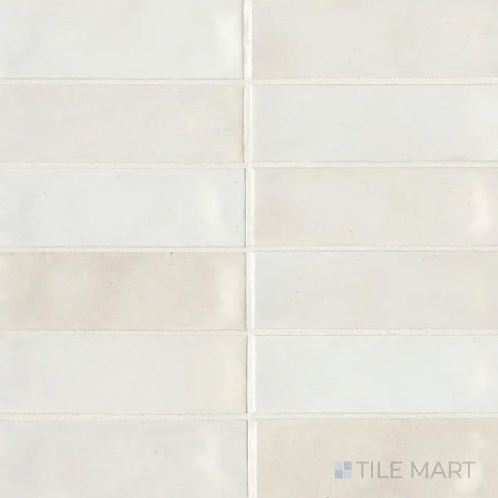 Celine White 2X6 Gloss Glazed Porcelain | Tilemart
