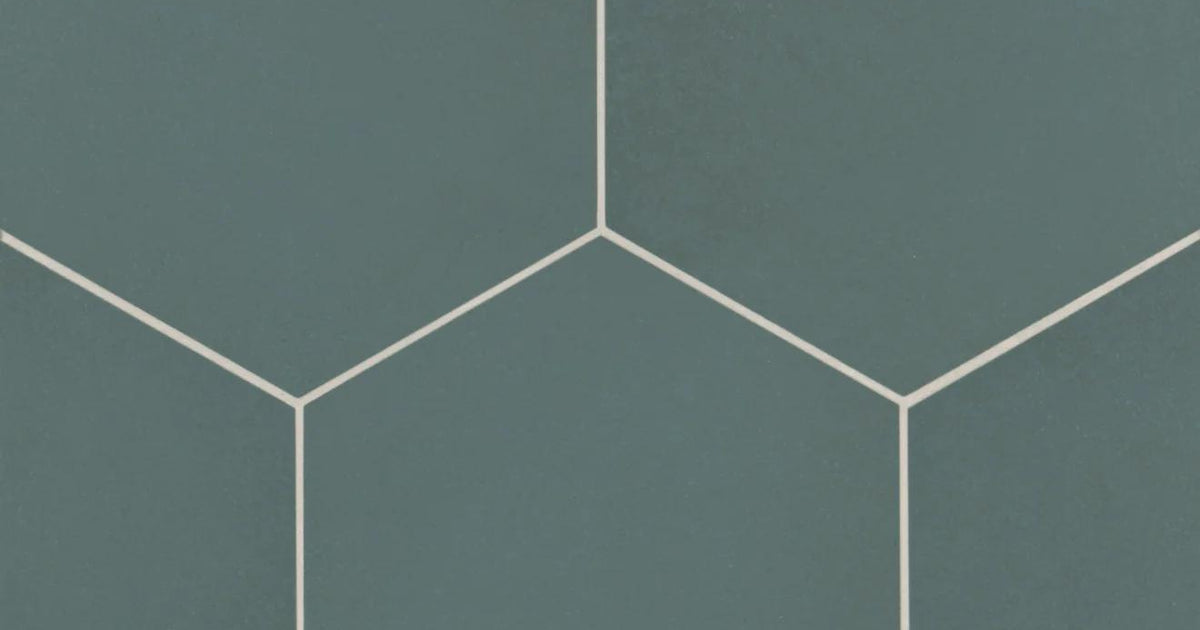 Makoto Arashi Blue 10" Hex Matte Porcelain | Tilemart