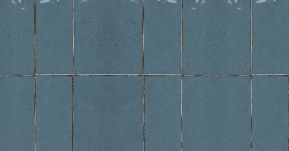 Maiolica Blue Steel 3X12 Bright Ceramic Tile | Tilemart