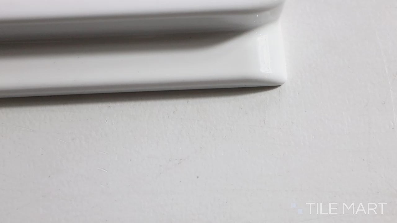 Sanitary Cove Base Inside Corner Porcelain Trim 1X6 White Glossy – Tilemart